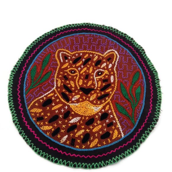 Accessories | Hand Embroidered Peruvian Rug Puma Amazon Jungle Design ...